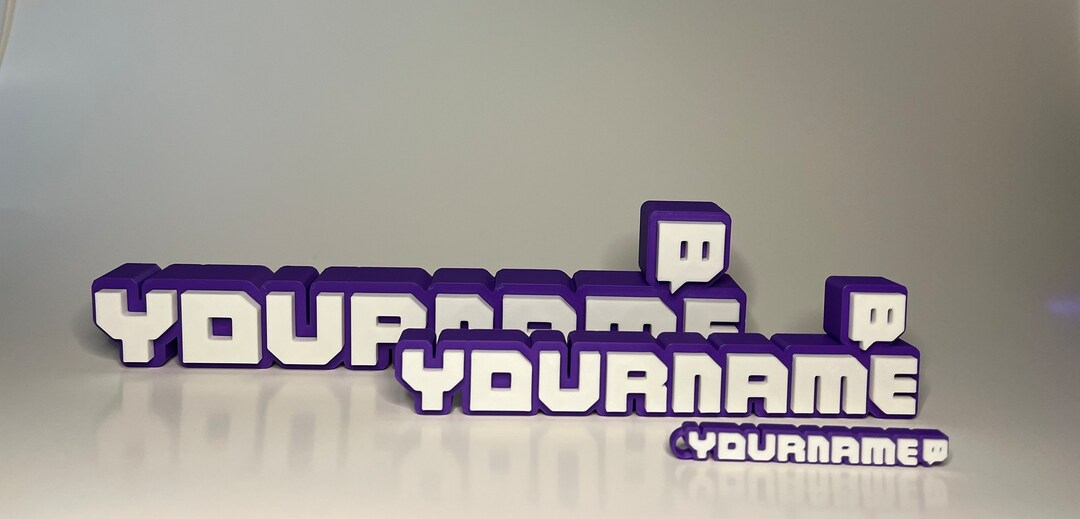 Personalized Twitch Style Name Plate Gaming,streaming,streamer,custom ...