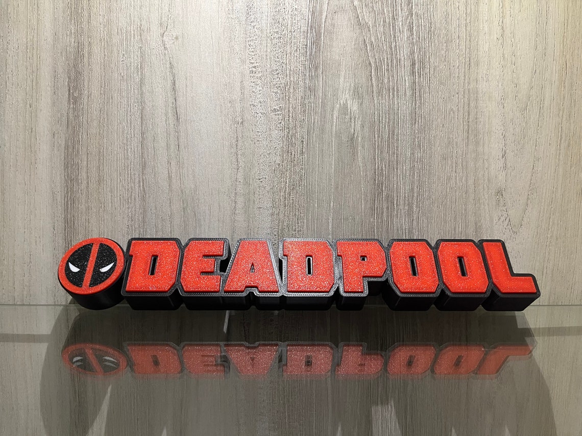 Deadpool Name Plate Sign Wolverine Sign Name Custom Name Plates Marvel ...