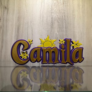 Custom Disney Inspired Tangled Name Plate Sign Disney Style Name ...