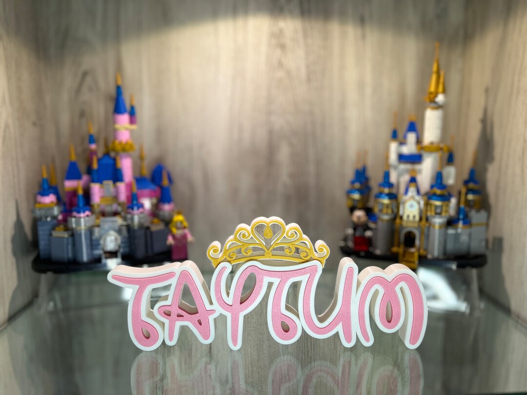 Disney Style Name Sign for Desk Shelf Disney Princess Style Sign Disney ...