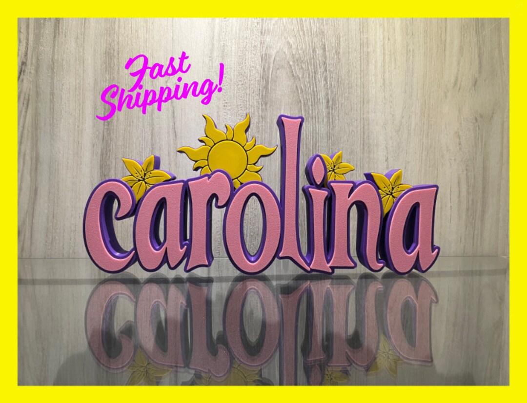 Custom Disney Tangled Name Plate Sign Disney Name Rapunzel Sign Gift ...