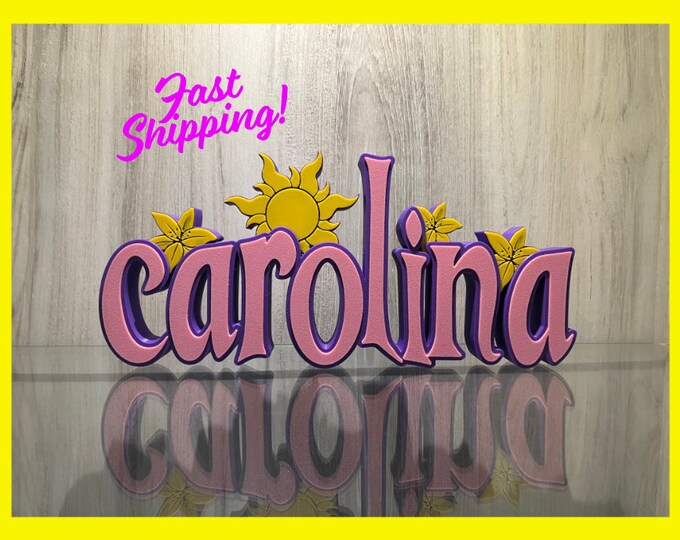 Custom Disney Inspired Tangled Name Plate Sign Disney Style Name ...