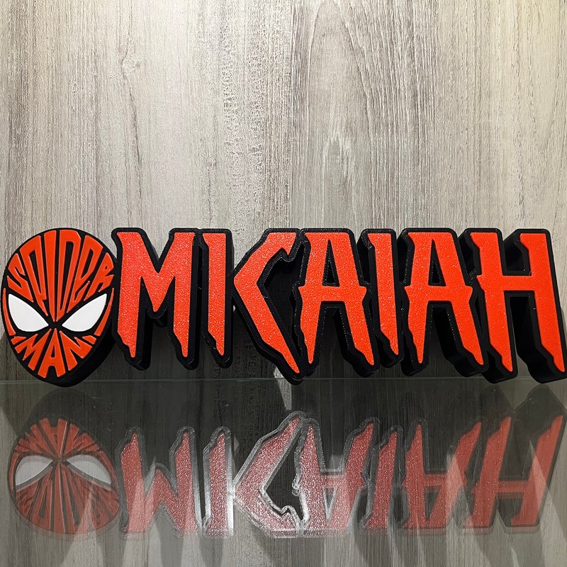 Spider Man Name Plate - Etsy