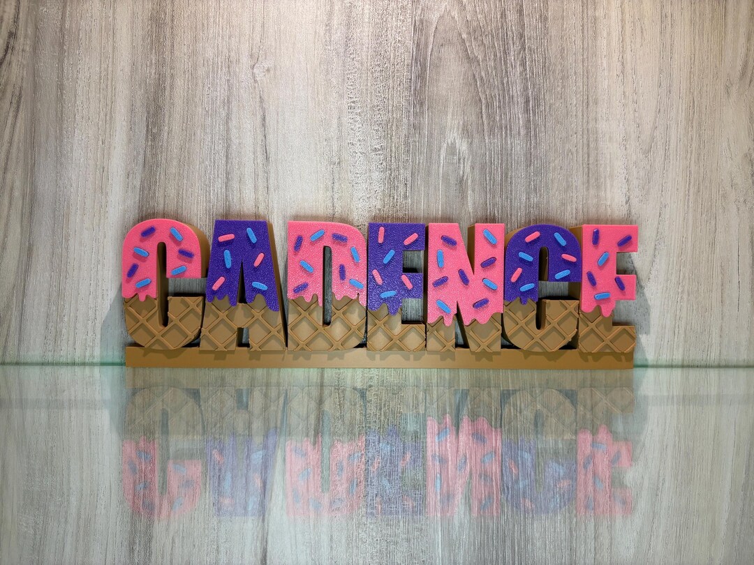 Ice Cream Name Plate Ice Cream Drip Cake Topper Name Sign: Gamer Room ...