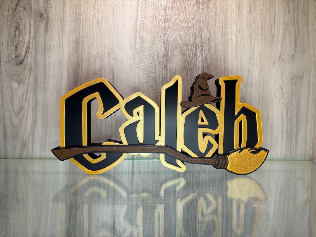 Wizard Harry Name Plate Personalized Potter Sign Game Room Kids Room ...