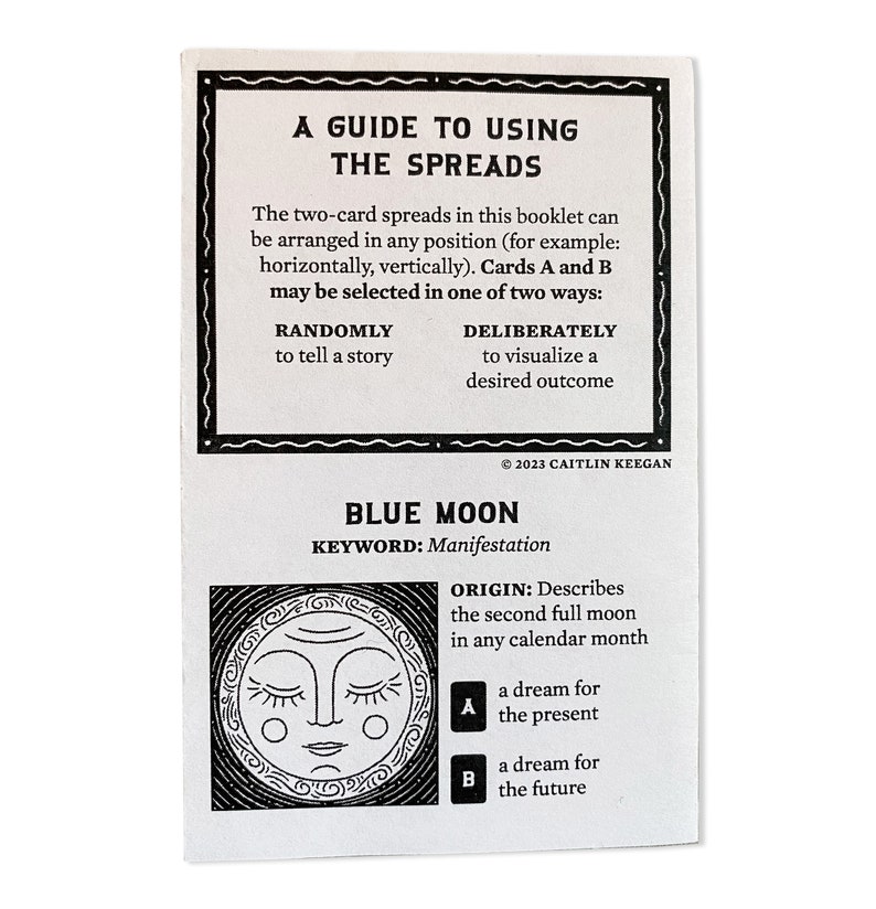 Printable Zine / Full Moon Tarot Spreads / Digital Download - Etsy