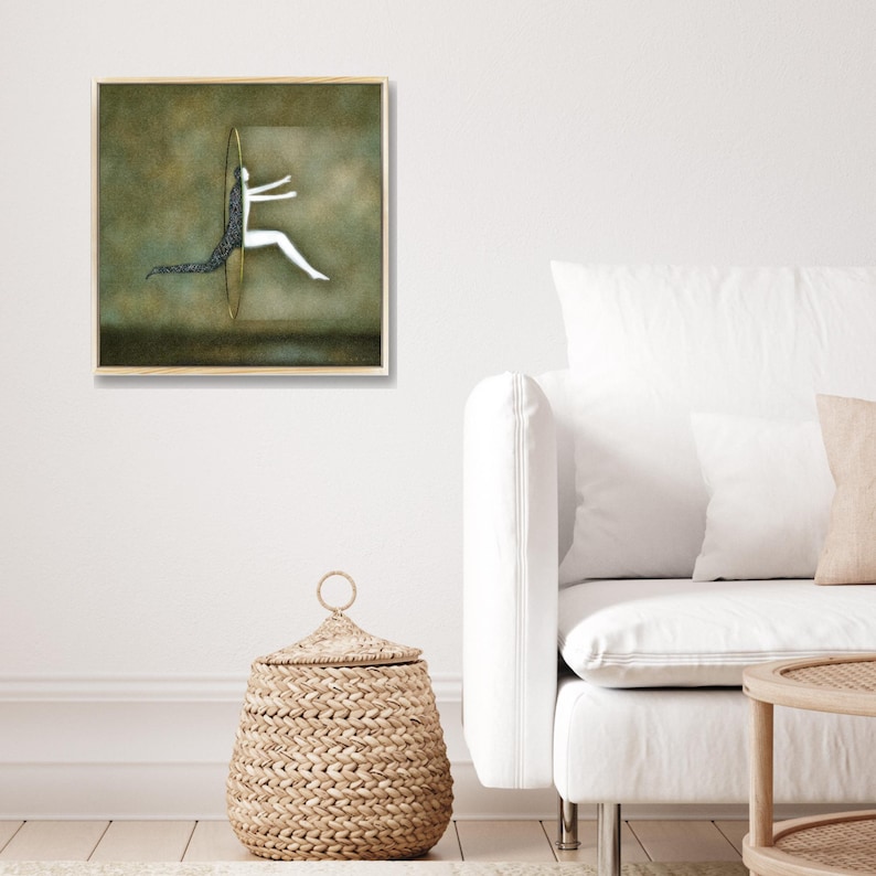 Transformation Canvas Print: Figure Leaping Through Hoop - Healing Art ...