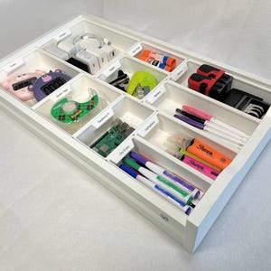 IKEA Alex Drawer Organizer Label Maker Design Set of Bins Custom-sized ...