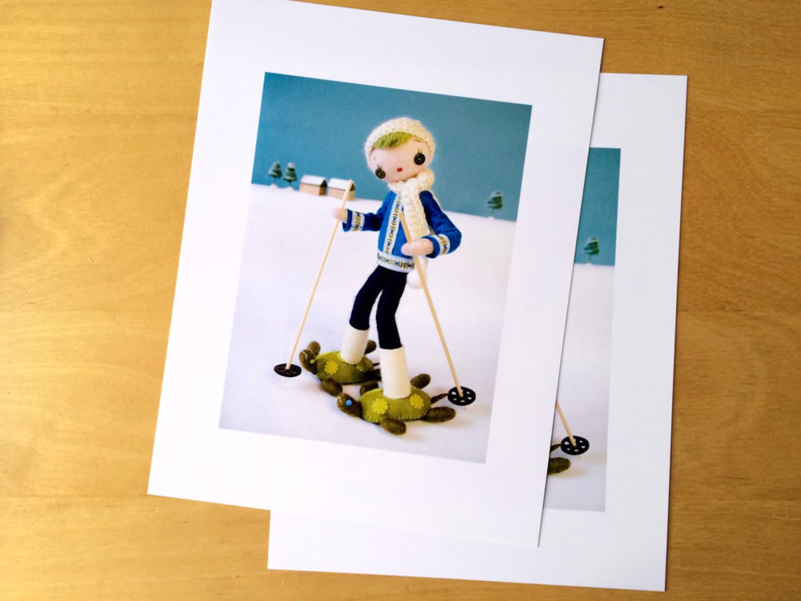 Print: Turtle Ski Photograph Poster Retro Wall-decor Holiday - Etsy