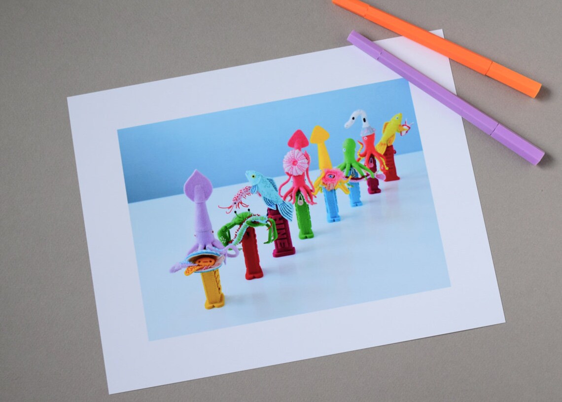 Print: HINEZ - Sea Creatures and Their Precious Pets - Photograph ...