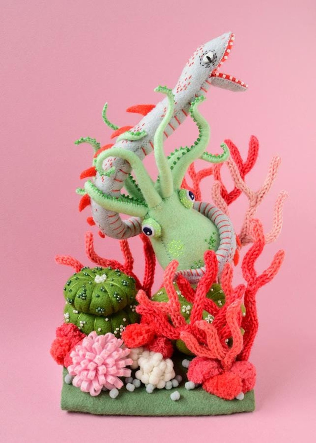 Print: Octopus and Sea Serpent Diorama - Photograph Poster Wall-decor ...