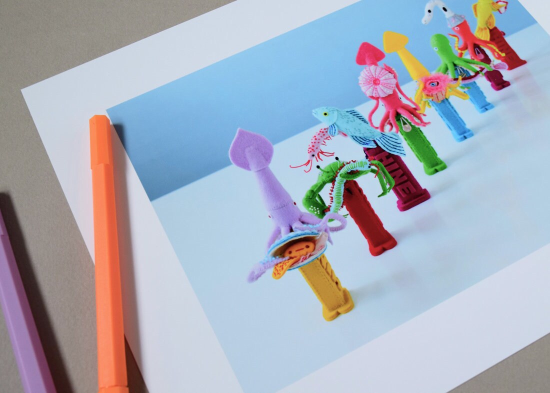 Print: HINEZ - Sea Creatures and Their Precious Pets - Photograph ...
