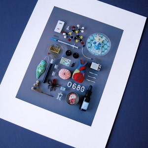 Print: Bioscience - Photograph Poster Science Lab Microbe Biology Wall ...
