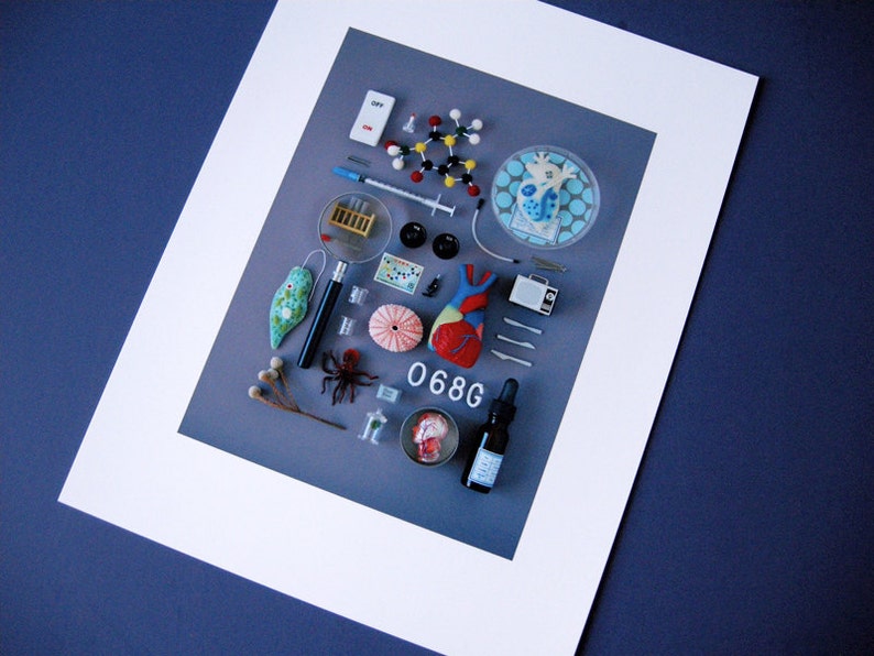 Print: Bioscience - Photograph Poster Science Lab Microbe Biology Wall ...