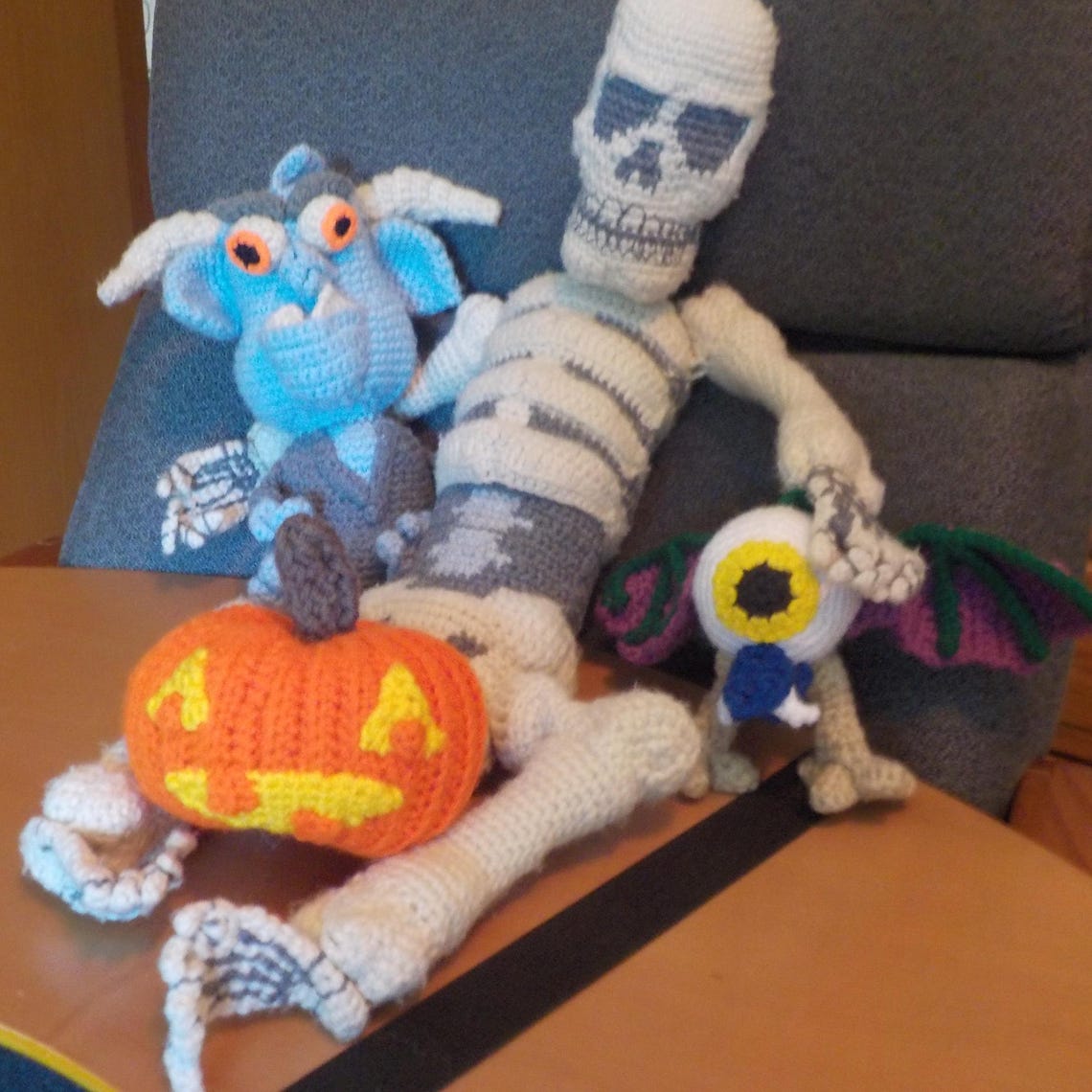 Crocheted Skeleton Skully Bob, Handmade Original Design. Great ...