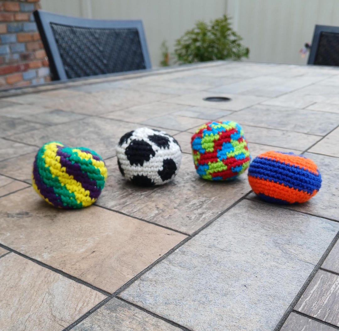 Crocheted Hacky Sacks, Handmade, Customizable Colors and Designs ...