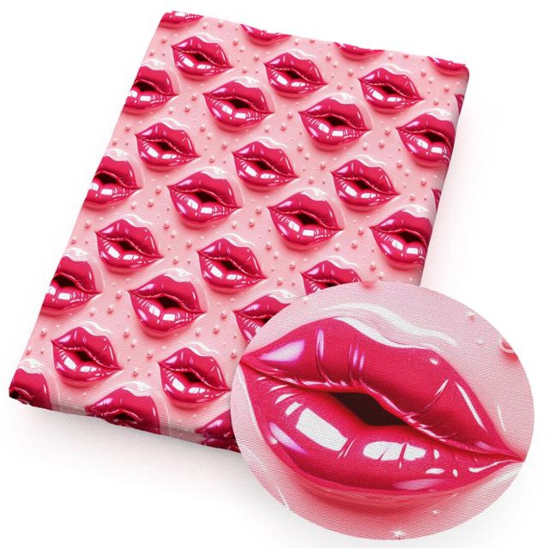Red Lips Fabric by the Yard - Etsy