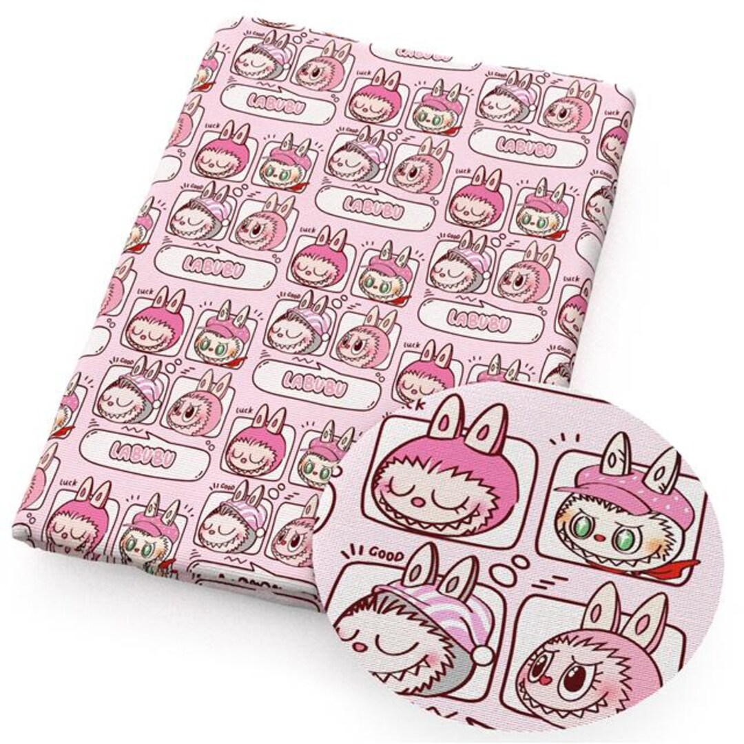 Big Teeth Monster Pink Fabric by the Yard - Etsy