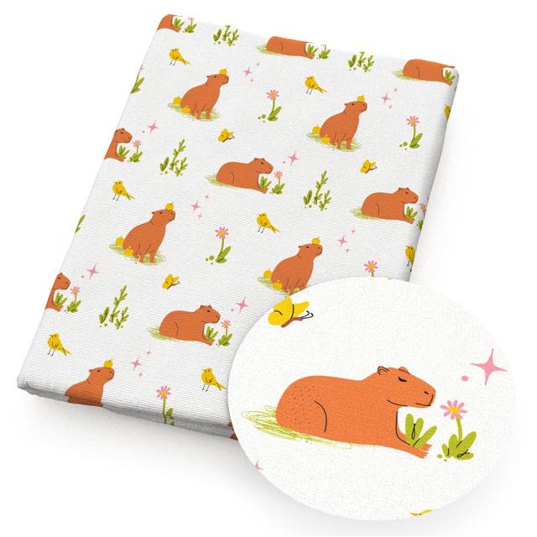 Natural Capybara Fabric by the Yard - Etsy