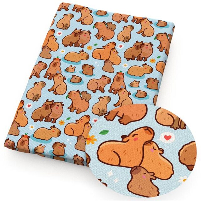Cute Capybara Sewing Fabric - Etsy