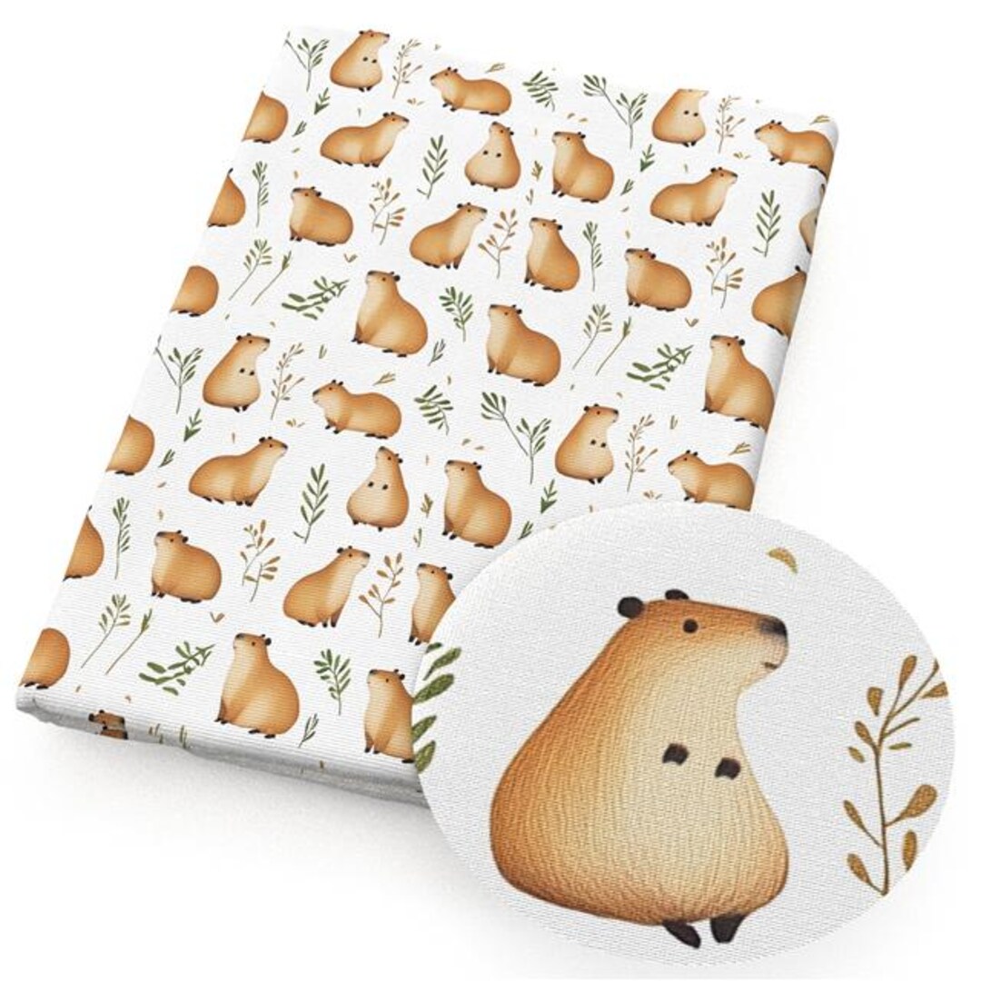 Fat Capybara Fabric by the Yard - Etsy