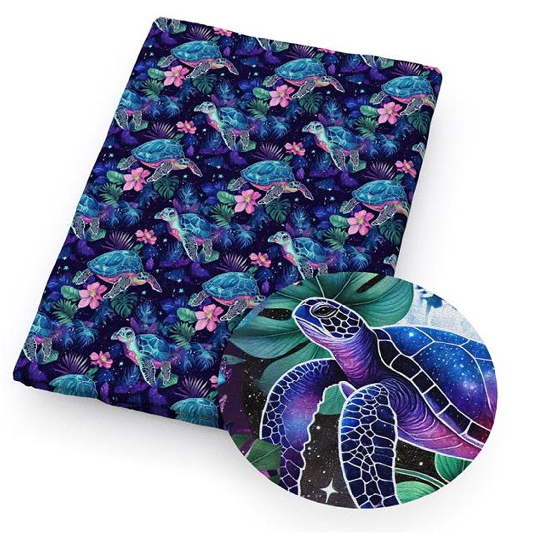 Electric Turtle Fabric by the Yard - Etsy