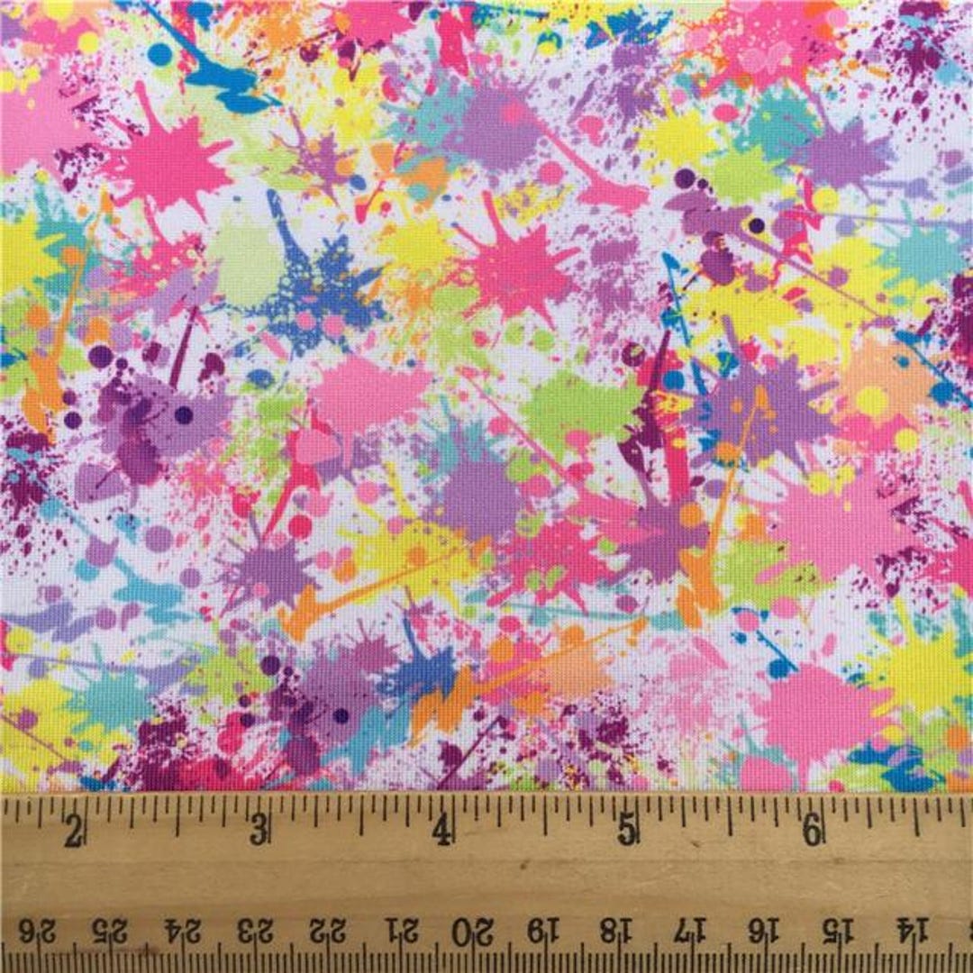 Multicolor Paint Splat Fabric by the Yard - Etsy