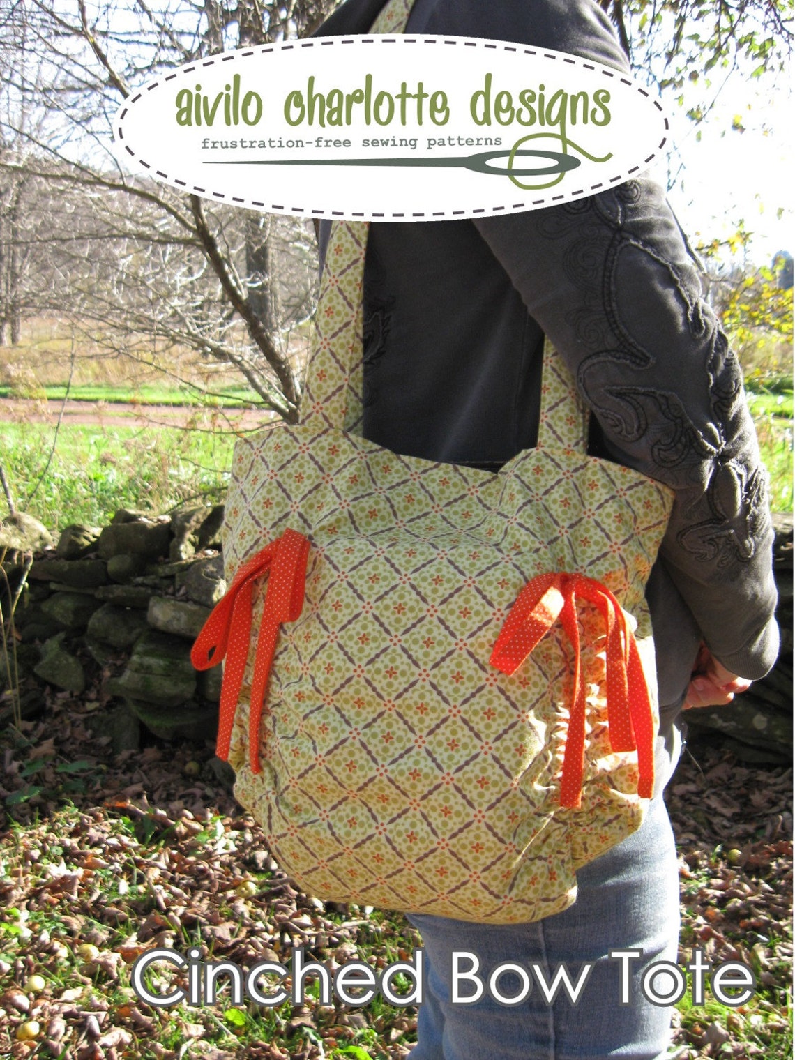 PDF Sewing Pattern - Cinch Purse - Fast and Easy to Sew Bag With Bows ...