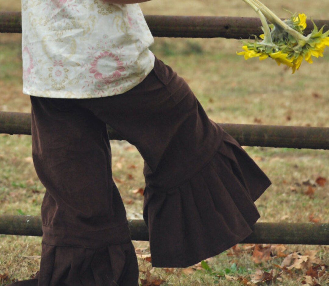 PDF Sewing Pattern Ruffle Pants With Pleated or Bias Trimmed Double ...