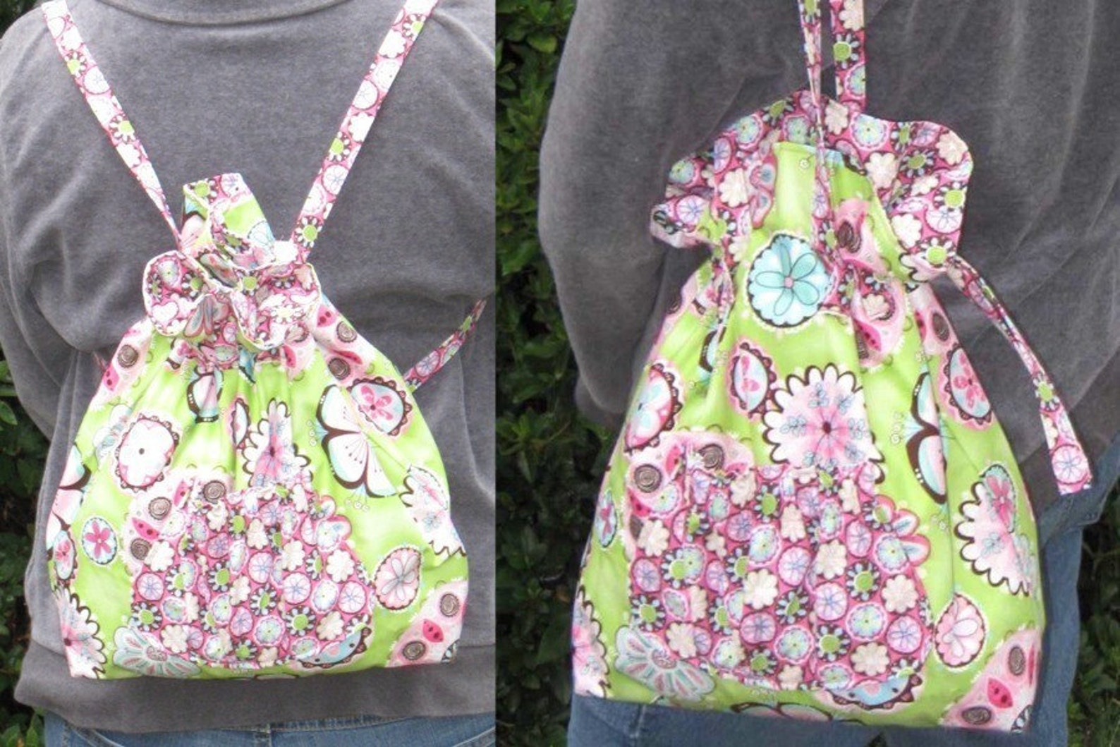 PDF Sewing Pattern - Convertible Backpack to Tote Bag - Easy Sewing ...