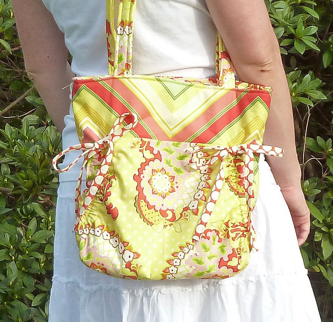 PDF Sewing Pattern - Cinch Purse - Fast and Easy to Sew Bag With Bows ...