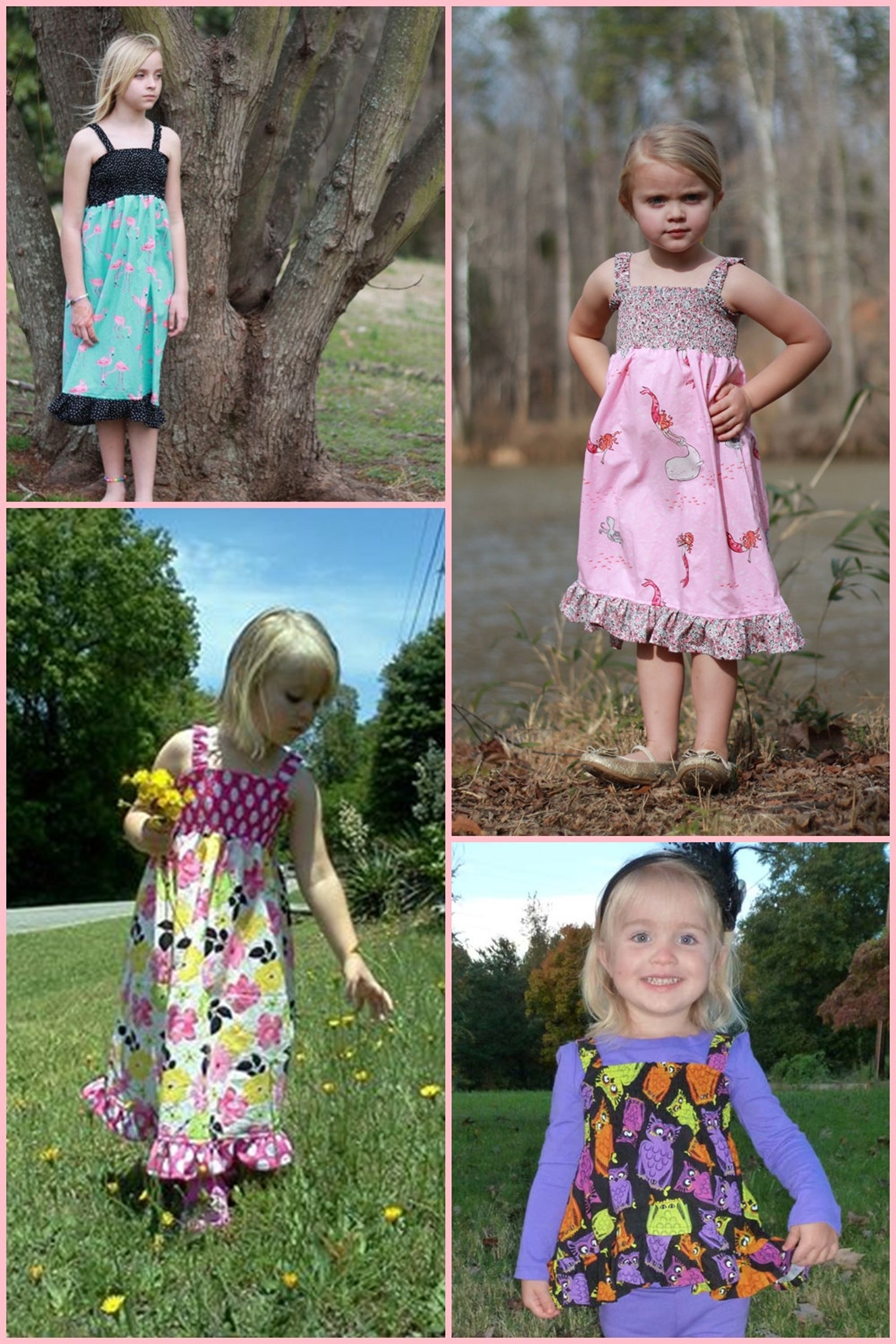 PDF Sewing Pattern - Shirred Swing Top, Sundress & Maxi Dress - Instant ...