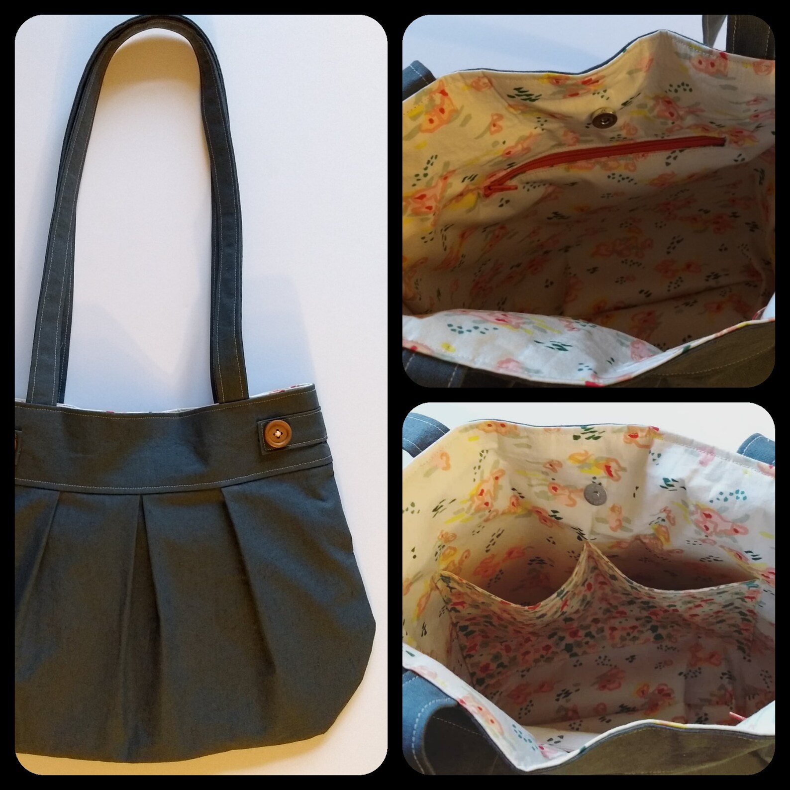 Pleated Tote Bag Purse Pdf Sewing Pattern - Etsy