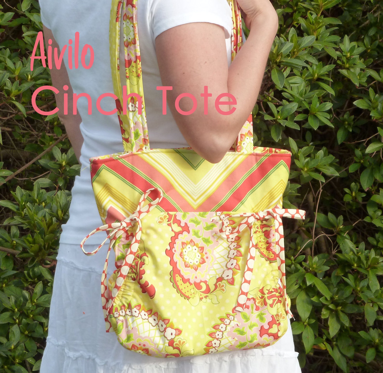 PDF Sewing Pattern - Cinch Purse - Fast and Easy to Sew Bag With Bows ...