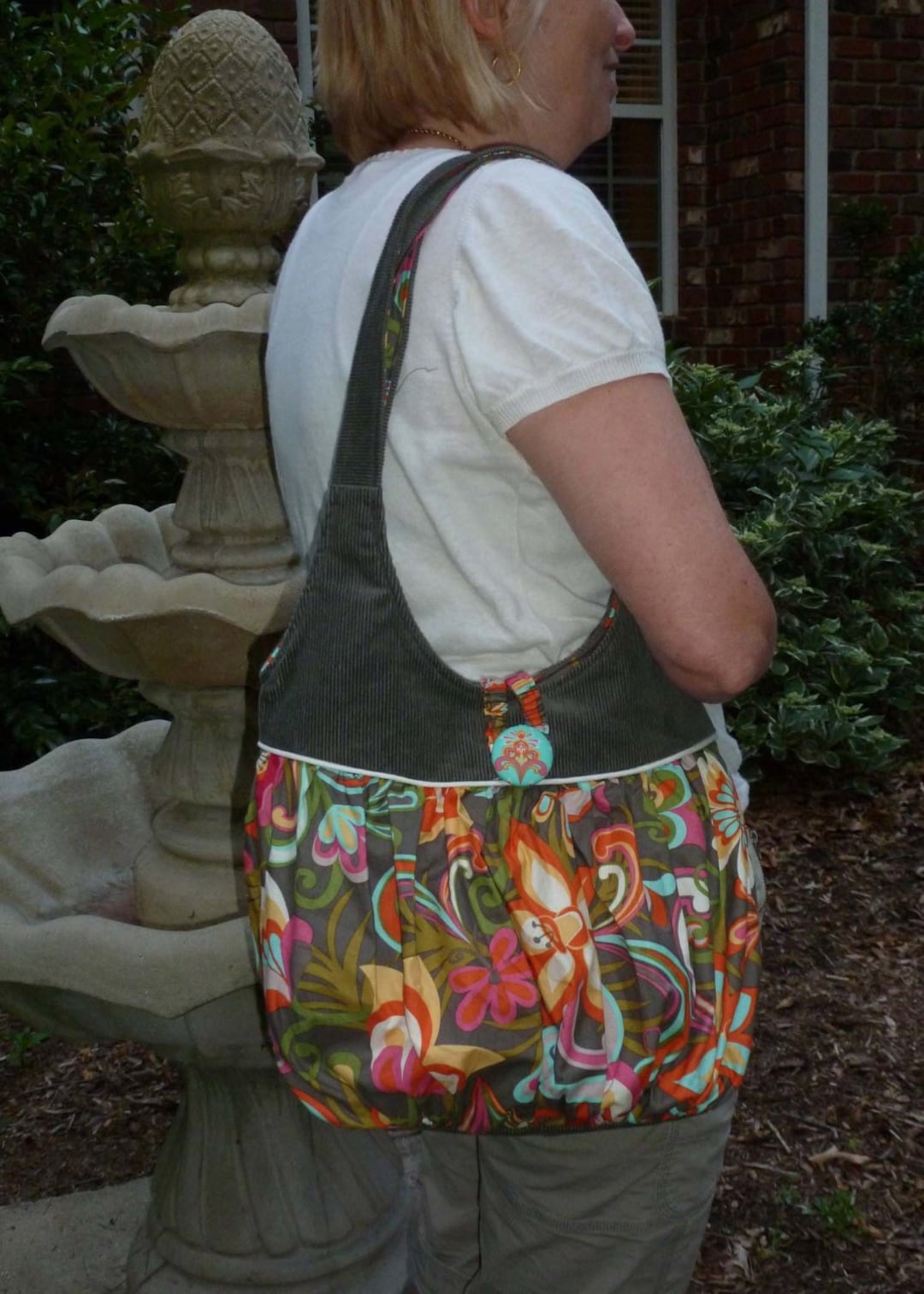 Scoop Tote Bag - Easy Pdf Purse Sewing Pattern - Stripwork Tote With ...