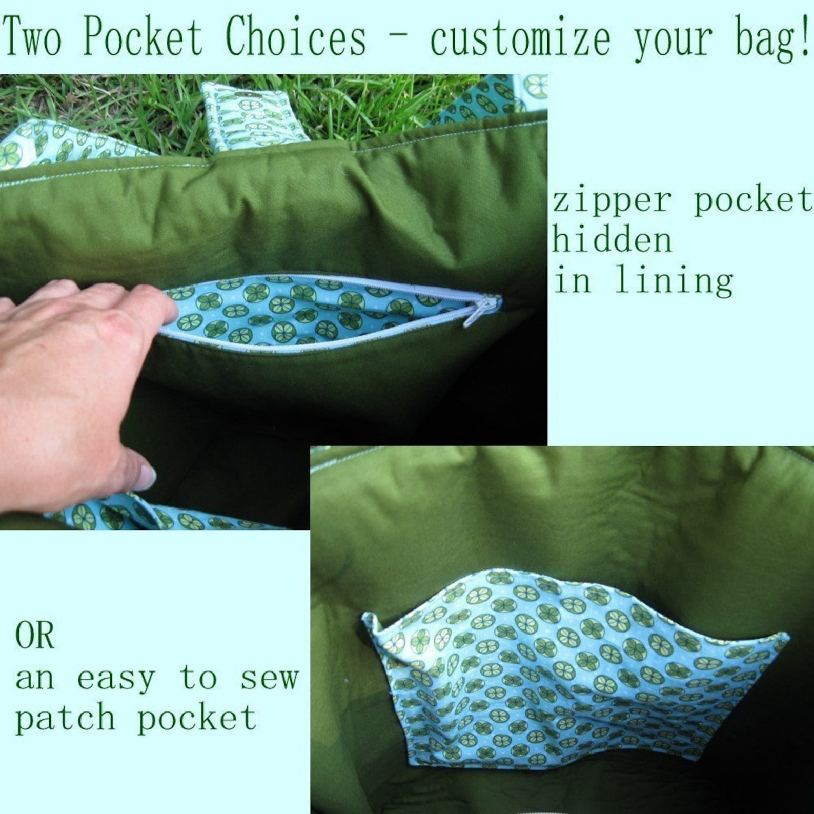Pdf Sewing Pattern - Pleated Carry-all - Large Tote Bag With Lots of ...