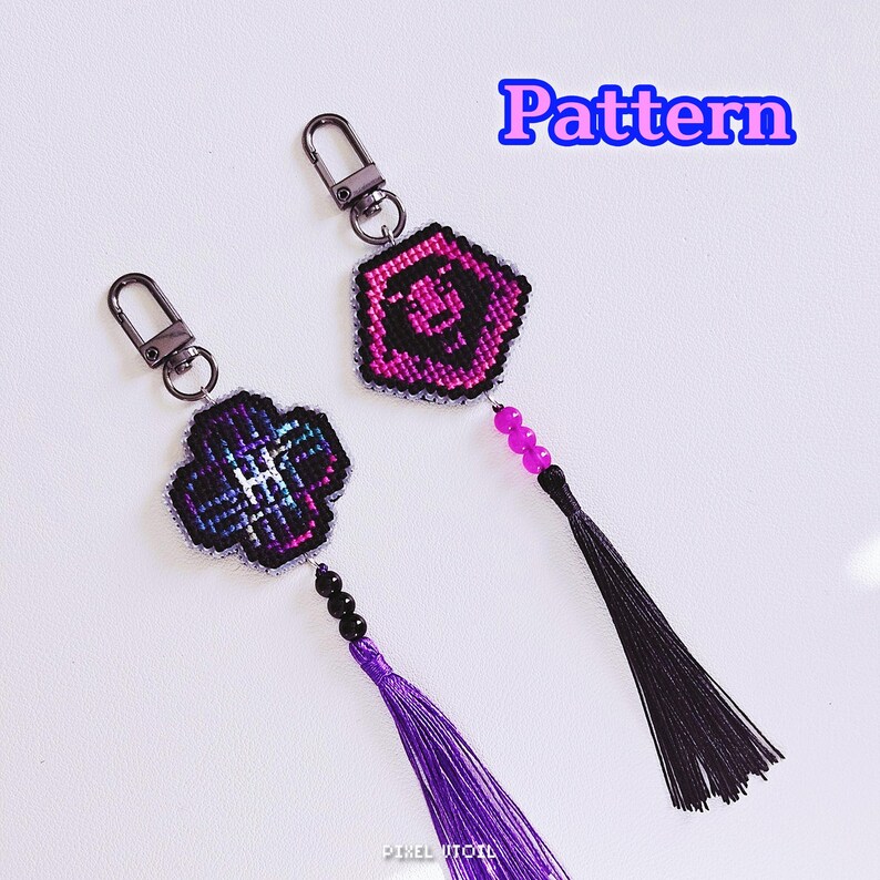 K-pop Demon Hunters Cross Stitch Pattern Set | Saja Boys Logo (PDF ...