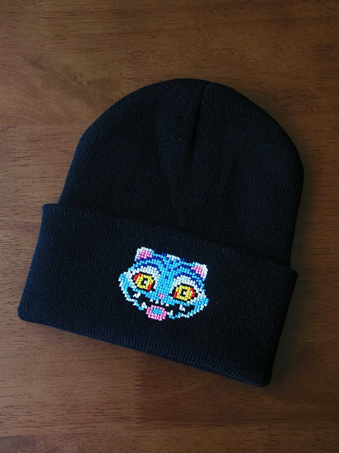 Handmade Kpop Demon Hunters Beanie Hats / Derpy Tiger Cross-stitch Hats ...