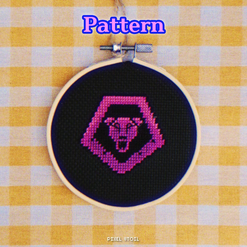 K-pop Demon Hunters Cross Stitch Pattern Set | Saja Boys Logo (PDF ...