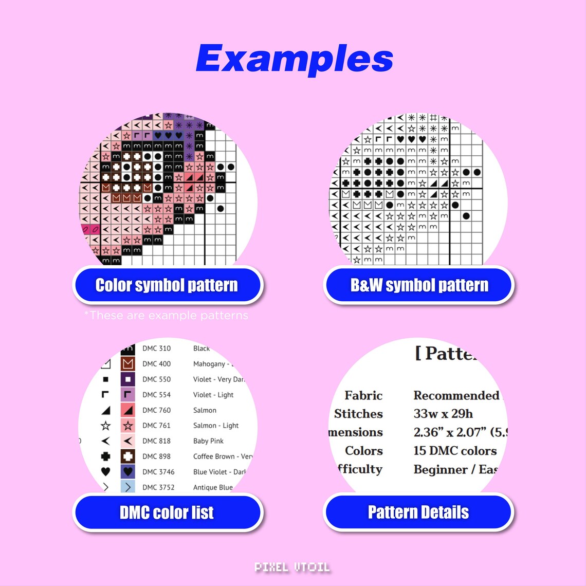 Derpy Tiger Face Cross Stitch Pattern | Instant Download PDF | K-pop ...