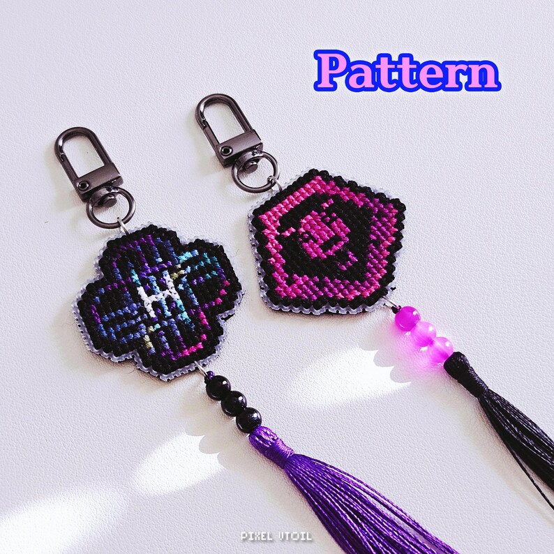 K-pop Demon Hunters Huntrix Logo Cross Stitch Pattern Set (digital ...