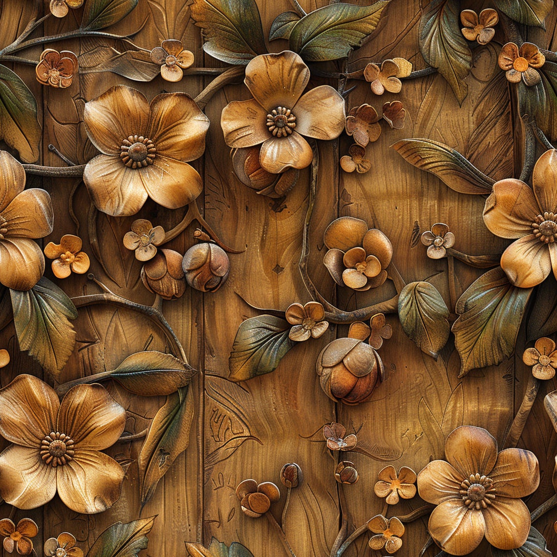 Seamless Patterns Stylish Wood Planks - Digital Scrapbook Paper - 8 ...