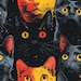 Seamless Patterns - Graffiti Style Cats - Digital Scrapbook Paper - 5 ...