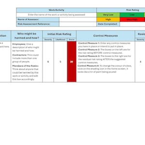 Blank Risk Assessment Template in Word – Fully Customisable for Your ...