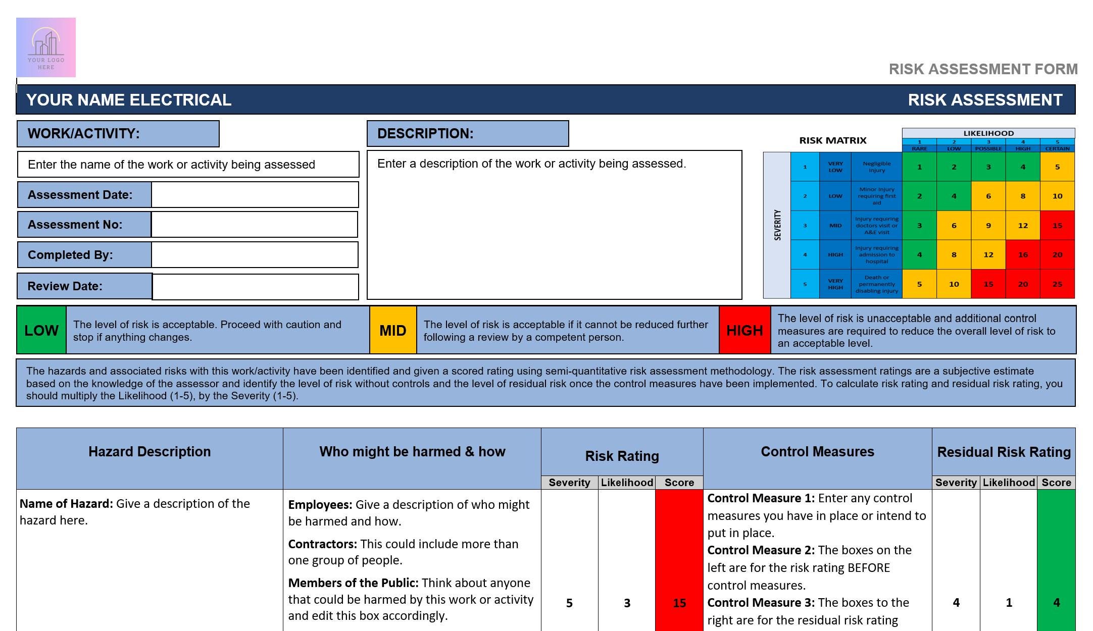 Complete Risk Assessment and Hazard Management Pack - Etsy