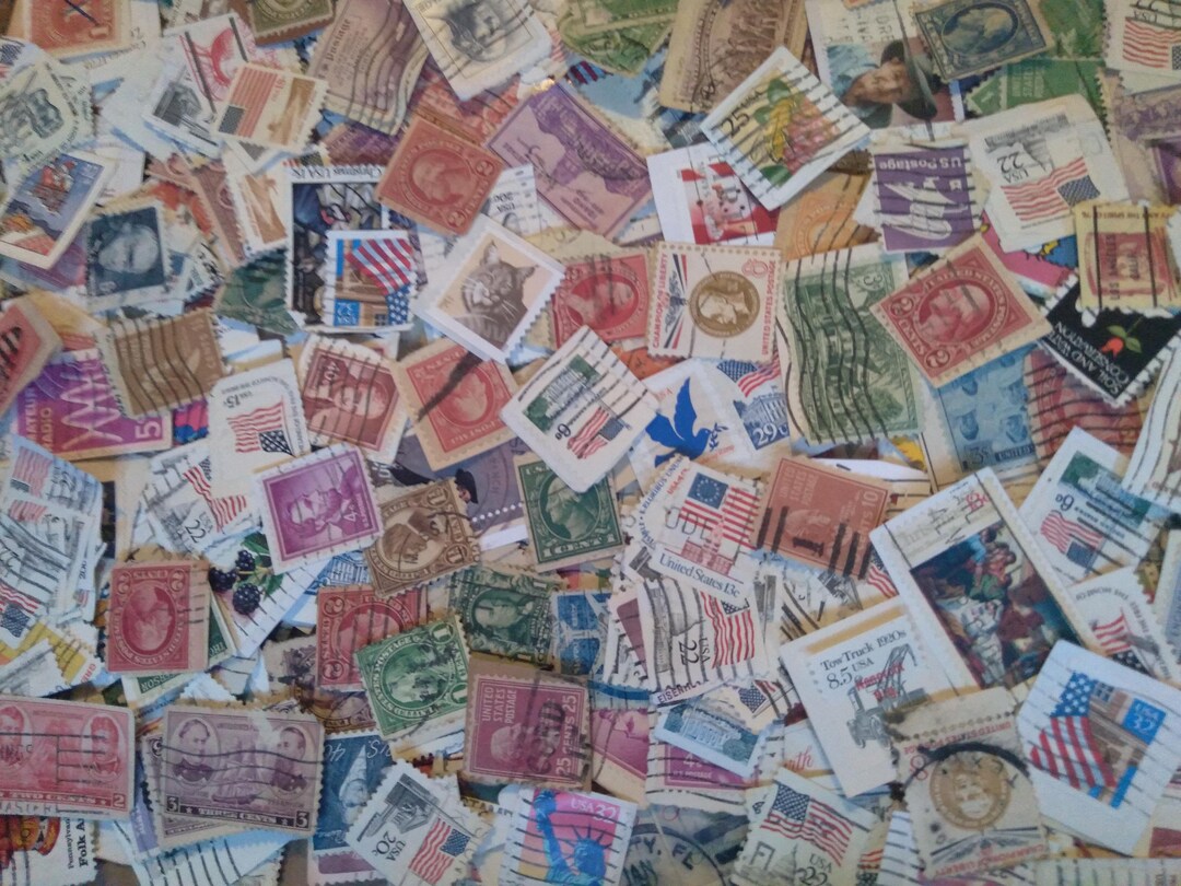 1,260 USA Used XF Extra-fine Stamps On-paper or Some Are Stuck Together ...