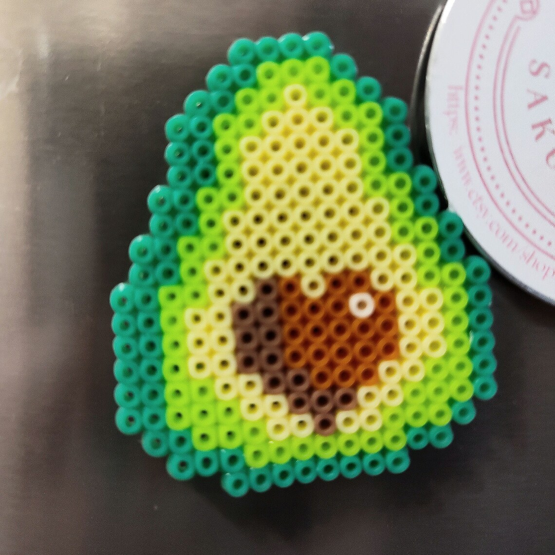 Heart Avocado Perler Bead Magnet - Etsy