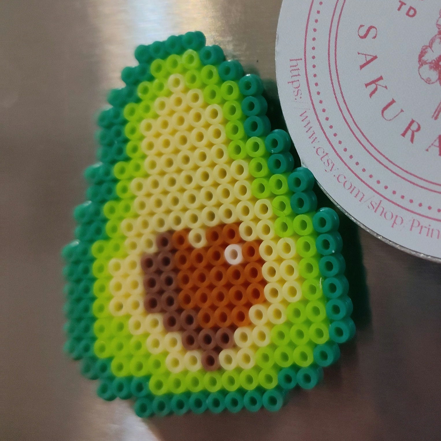 Heart Avocado Perler Bead Magnet - Etsy