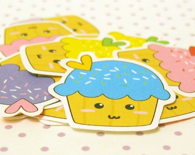 Cupcake Sticker Set - Etsy