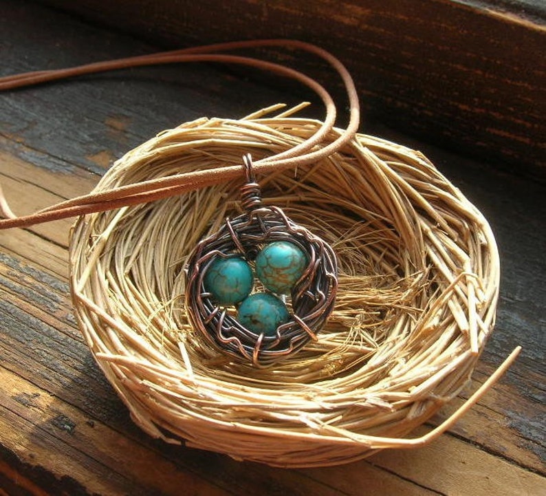 Rustic Robins Nest Necklace Bird Nest Necklace Copper Nest Necklace ...